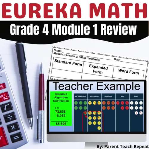 4th Grade Engage NY {Eureka} Math Module 1 | Digital & PDF Bundle Back ...