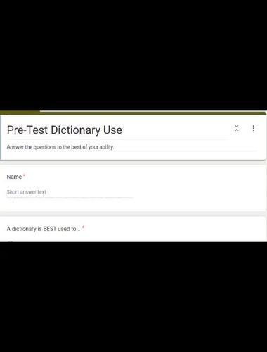 Dictionary Use SELF-GRADING Assessments for Google Classroom | TPT