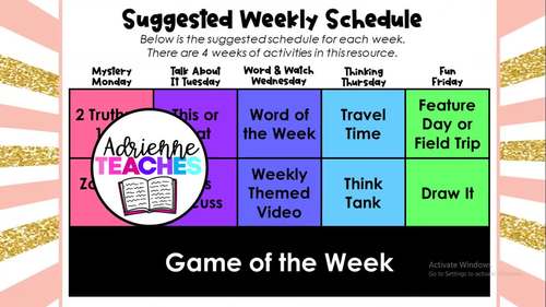 Morning Meeting Community Builder Slides: APRIL by Adrienne Wiggins