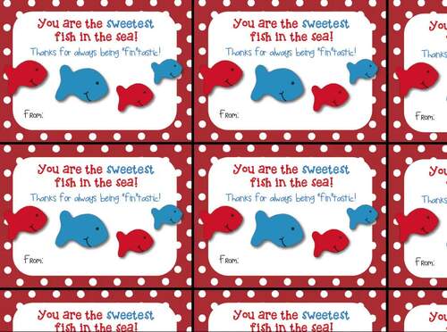 Cute Swedish Fish Teacher/ Staff Appreciation Treat Tag | TPT