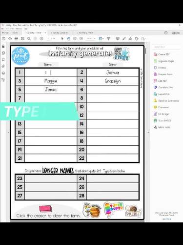 Easy Peasy Name Practice SPRING SET 2 PreK, Preschool, Kinder