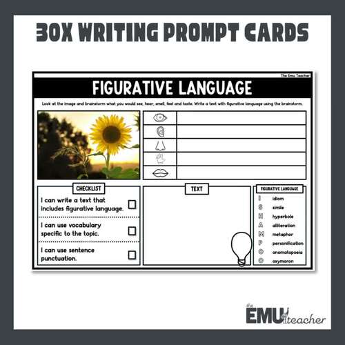 Earth Day Writing Prompt Cards Story & Descriptive Writing Activity