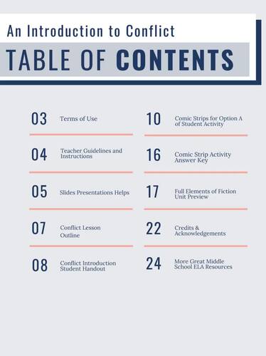 Types of Conflict in Fiction | Middle School by Mrs Nelson Teaches