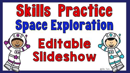 Editable Slideshow to Practice Sight Words, Math Facts, and More, Space