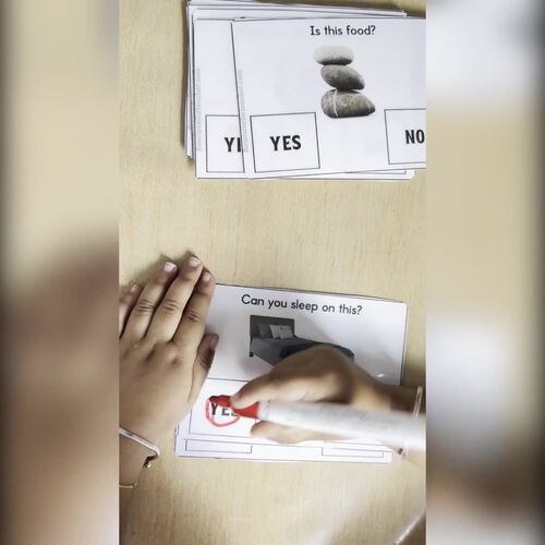 Yes and No Visuals Questions Pictures Task Cards and Boom Cards for Autism
