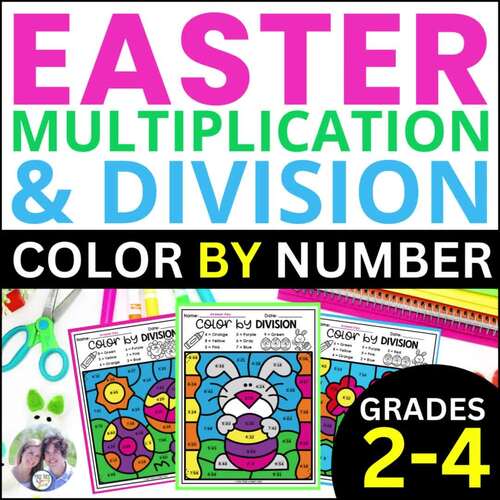 Easter Multiplication Color By Number & Easter Division Color By Code ...