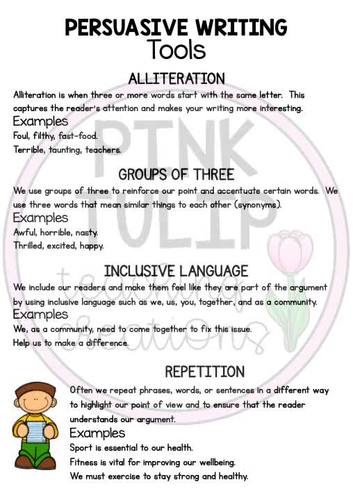 Persuasive Text Examples - Ten Reading Samples with Comprehension