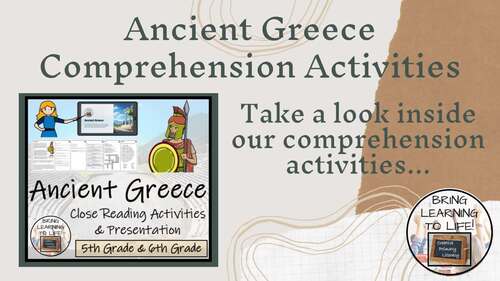 Ancient Greece Close Reading Passage & Comprehension Activities | 5th ...