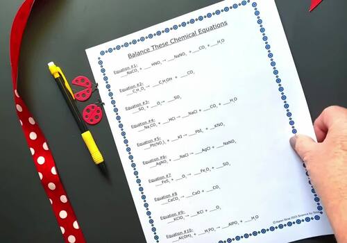 BALANCING CHEMICAL EQUATIONS Cryptogram Code Breaker No Prep Activity