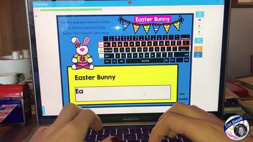 Easter Bunny Word Typing Practice BOOM CARDS Internet No Prep by Lisa ...