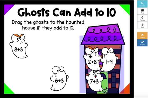 Halloween Math Boom Cards - Addition Facts to 20 for Distance Learning
