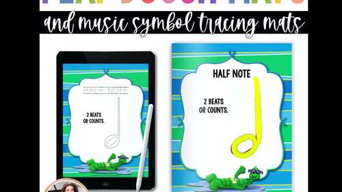 Music Symbol Play Dough Mats and Tracing Mats for Piano Lessons and ...