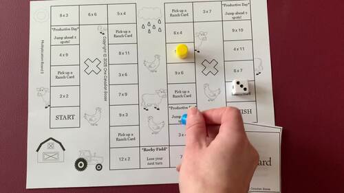 Farm Themed Multiplication Math Game by One Canadian Goose | TPT