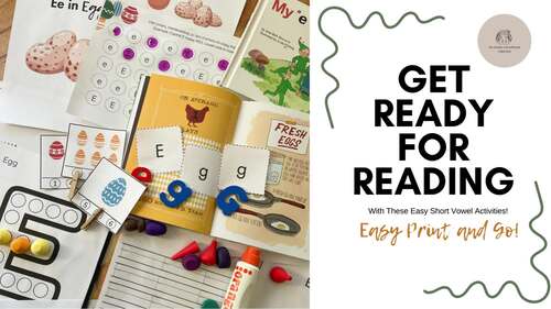 NO PREP Short Letter E Vowel Phonics Worksheet Packet | TPT