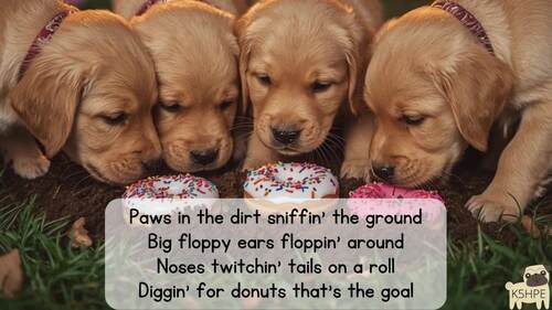 Music: Dogs Digging For Donuts Song Classroom Songs Reading Lyrics Sing ...