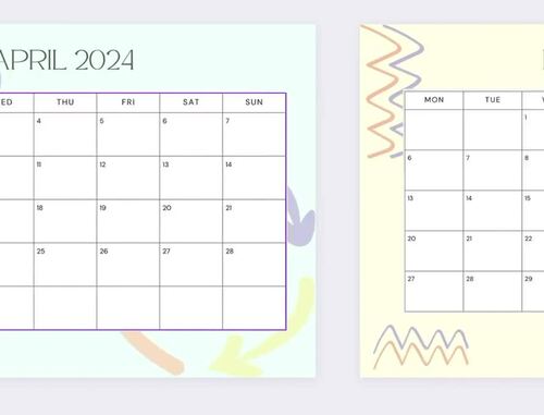 Modern Pastel 2024 Printable Calendar | A4, A3 | Instant Download