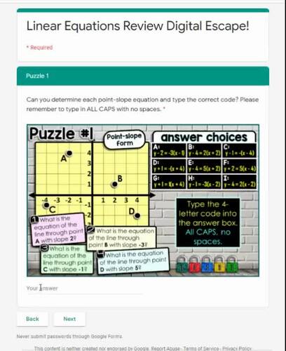 Digital Math Escape Room Bundle for Algebra by Scaffolded Math and Science