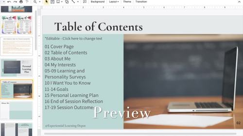 Senior Year Personal Learning Plan {Editable Google Slides} | TPT
