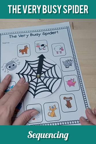 The Very Busy Spider Sequencing Activity by Nomadic Bee | TPT