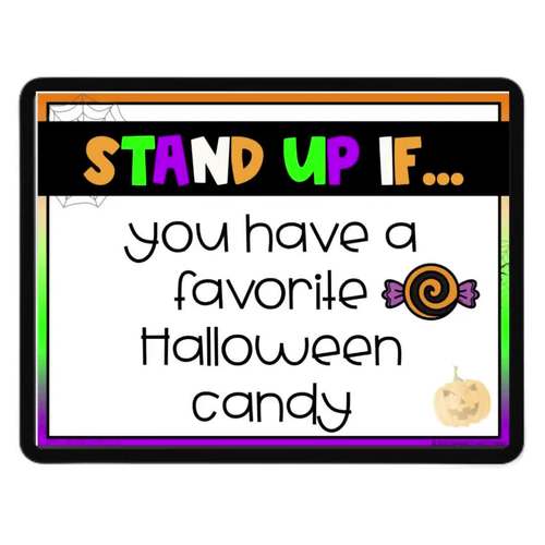 Halloween Stand Up If... by Sprinkle it with French | TPT