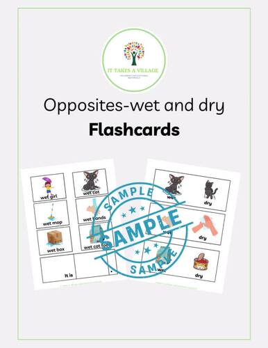 Opposites Flashcard BUNDLE-9 pairs -select and label (ABLLS-R C24+G13)
