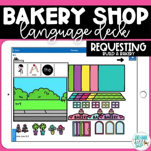 Early Language Boom Cards™ Deck: Bakery Shop Theme for Speech Therapy