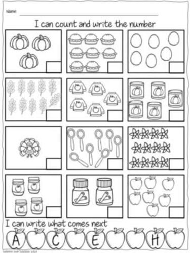 November Math, Literacy and Crafty Activities by Scribbles and Scrabble