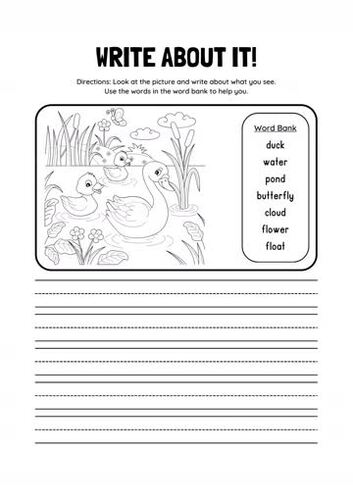Unleash Creativity with Black and White 'Write About It' Printable ...