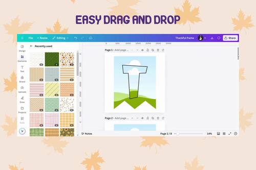 Editable Thanksgiving Banner - Canva Template #2 by Adalin Studio