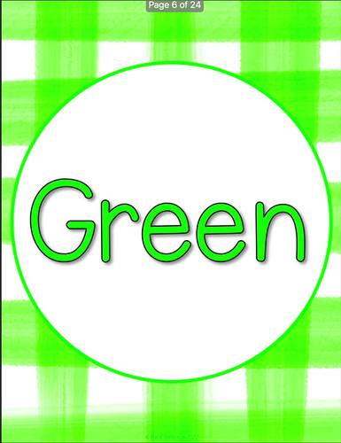 Gingham Gang Color Posters | Pastel Classroom Decor | Country | TPT