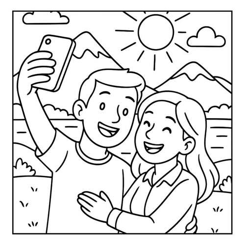 Just You and Me Coloring Pages | 45 Romantic and Cozy Couple Activity ...