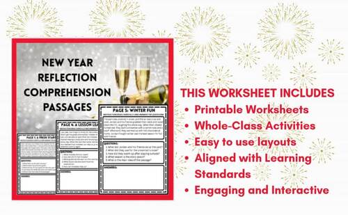 Mindful Beginnings: New Year Reflection Comprehension Passages | TPT