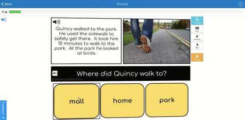 Community Simplified Reading Comprehension Digital Task Cards | TPT