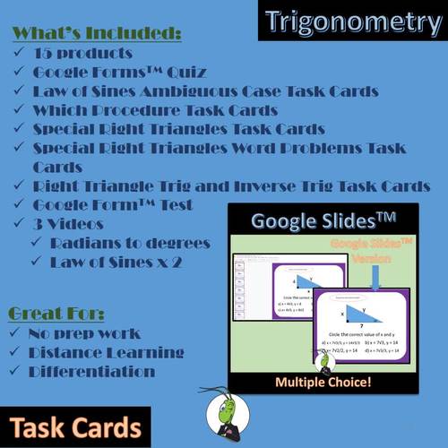 Right and Nonright Trigonometry with Special Right Triangles for ...