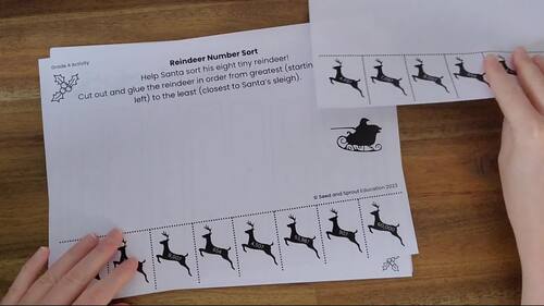 Christmas Number Geometry Probability Math Worksheets for Grades 3 and 4