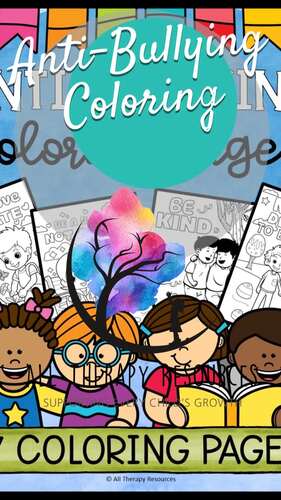 ANTIBULLYING COLORING PAGES - Counseling Crafts & Social Emotional ...