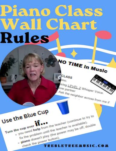 Elementary Piano Class Rules Wall Charts by Treble Tree Music | TPT