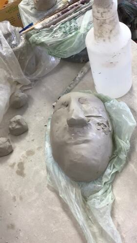 3D Ceramic Face Sculpture 3 - Adding Cheekbones by ArtCyDust | TPT