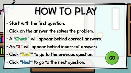 Multiplication Self-Checking Powerpoint Game by Teacher Gameroom