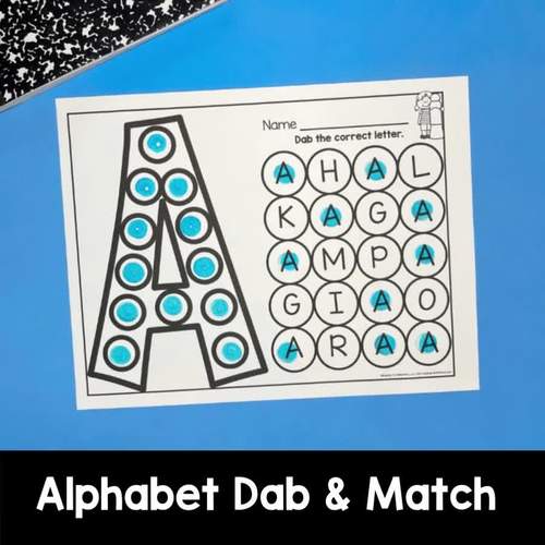Alphabet Dabbing - Worksheets - Letter Names - Literacy Center Fine ...