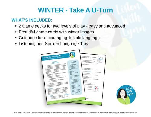 Listening Vocabulary and Flexible Language BUNDLE Take A U-Turn DHH ...