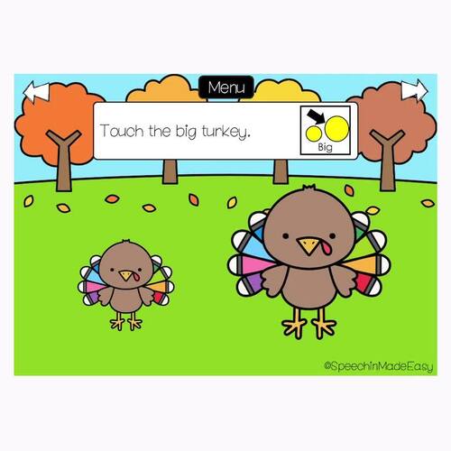 November Basic Concepts | Boom Cards for Speech by Speechin Made Easy