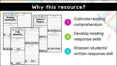 Fiction Graphic Organizer Flipbooks, Reading Comprehension, Reading ...