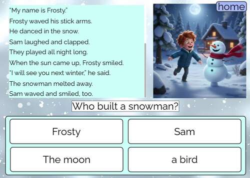Winter Boom™ Cards: Wh - Questions & Inferences by Lux Learning Lab