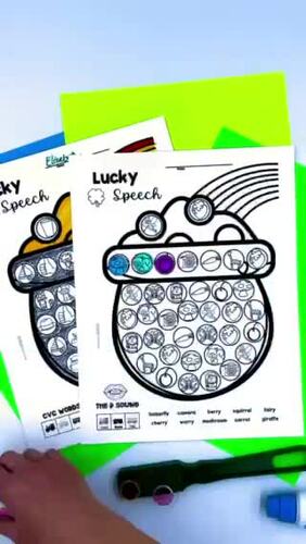 Articulation Dot Art St Patrick's Day Speech Therapy Activity NO PREP!