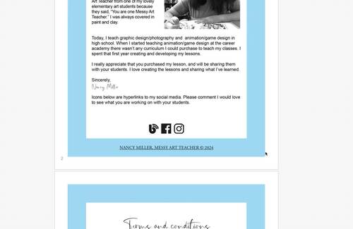 Positive and Negative Space Winter Theme Worksheet 3 for High Grades