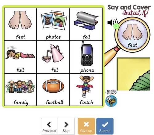 Articulation F Boom Cards Games | Speech Therapy by Busy Bee Studio