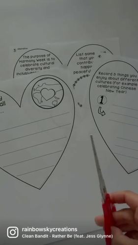 Harmony Day Hearts Display / Harmony Week Craft by Rainbow Sky Creations