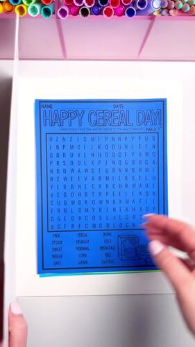 National Holiday Word Search Puzzle Worksheets | Silly March Holidays