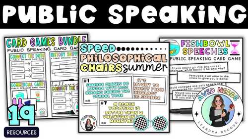 AVID Public Speaking & Listening Activities Bundle | Team Building Games